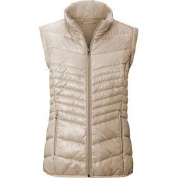 WITT Damen Steppjacke mit abzippbaren &Auml;rmeln, beige, Gr&ouml;&szlig;e 50