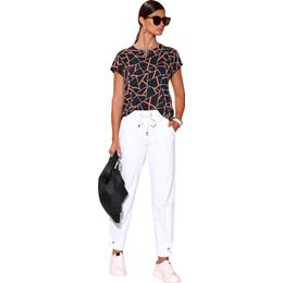 WITT Damen Jogg Pants mit Raffungen am Saum, wei&szlig;, Gr&ouml;&szlig;e 36