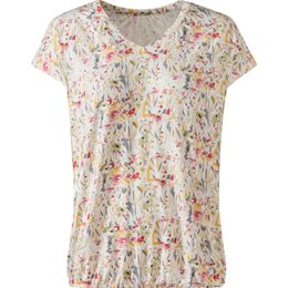 Heine Damen Print-Shirt, Natur, Gr. 52, T-Shirts, Material: Viskose