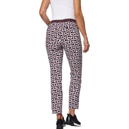WITT Damen Bengalinhose mit grafischem Druck, schwarz-rot-bedruckt, Gr&ouml;&szlig;e 38