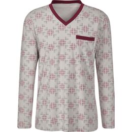 KINGsCLUB Herren Schlafanz&uuml;ge, blau + bordeaux, Gr&ouml;&szlig;e 44/46