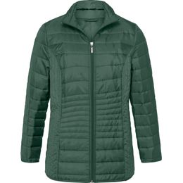 WITT Damen Steppjacke mit vertikalem Muster, moos, Gr&ouml;&szlig;e 44