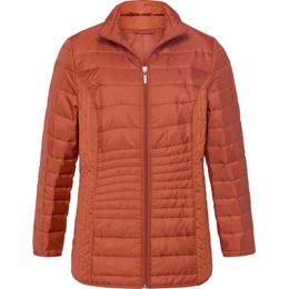 WITT Damen Steppjacke mit vertikalem Muster, rostrot, Gr&ouml;&szlig;e 44