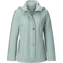 WITT Damen Steppjacke mit abzippbarer Kapuze, kalkmint, Gr&ouml;&szlig;e 52