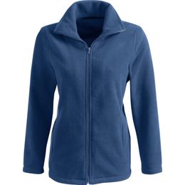 WITT Damen Fleecejacke mit zwei Taschen, nachtblau, Gr&ouml;&szlig;e 46
