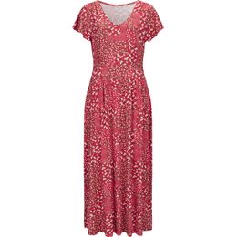 Heine Damen Jerseykleid, Rot, Gr. 20, Shirtkleider, Material: Viskose