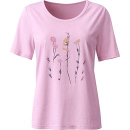 Heine Damen Rundhalsshirt, Rosa, Gr. 48, T-Shirts, 100% Baumwolle