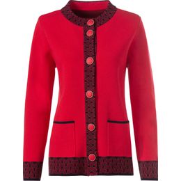 WITT Damen Strickjacke mit Modal-Anteil, rot, Gr&ouml;&szlig;e 54