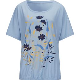 Heine Damen T-Shirt, Blau, Gr. 48, T-Shirts, Material: Baumwolle