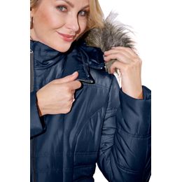 WITT Damen Steppjacke mit abnehmbarer Kapuze, wattiert, dunkelblau, Gr&ouml;&szlig;e 54