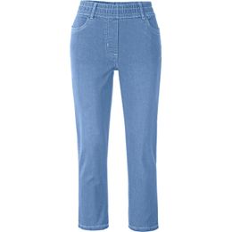 WITT Damen 7/8-Jeans mit Rei&szlig;verschluss-Blende, blue-bleached, Gr&ouml;&szlig;e 48