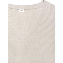 s.Oliver Damen Pyjamaoberteil, beige-meliert, Gr&ouml;&szlig;e 32/34