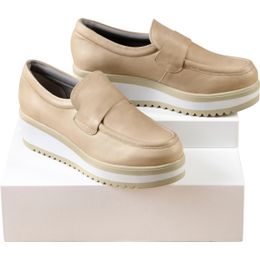 Heine Witt Damen Slipper, sand, Gr&ouml;&szlig;e 39
