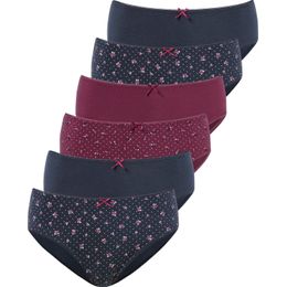 petite fleur by Lascana Damen Jazz-Pants Slips, navy, berry, Gr&ouml;&szlig;e 48/50