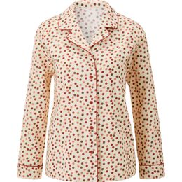 w&auml;schepur w&auml;schepur Damen Pyjama aus Flanell, champagner-papaya-getupft, Gr&ouml;&szlig;e 36/38