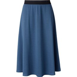 WITT Damen Jerseyrock mit Kontrastbund, marine + jeansblau, Gr&ouml;&szlig;e 38