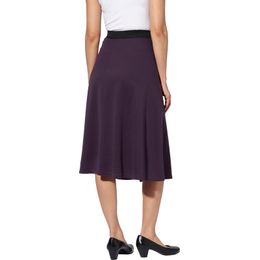 WITT Damen Jerseyrock mit Kontrastbund, bordeaux + aubergine, Gr&ouml;&szlig;e 24