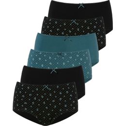 petite fleur by Lascana Damen Hipster, schwarz, petrol, Gr&ouml;&szlig;e 48/50
