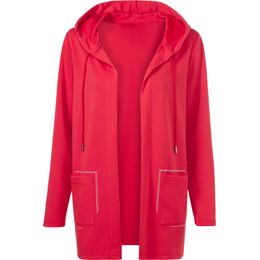 Heine Witt Damen Shirtjacke mit leichtem Glanz, erdbeere, Gr&ouml;&szlig;e 50