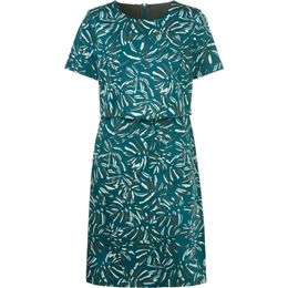 WITT Damen Druckkleid in Baumwoll-Webqualit&auml;t, petrol-graphit-bedruckt, Gr&ouml;&szlig;e 38