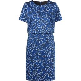 WITT Damen Druckkleid in Baumwoll-Webqualit&auml;t, royalblau-graphit-bedruckt, Gr&ouml;&szlig;e 38