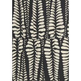 Lascana Damen Maxikleid, schwarz-sand bedruckt, Gr&ouml;&szlig;e 38