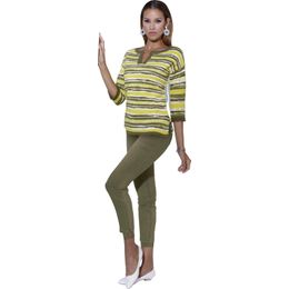 WITT Damen Jeans mit Schlitz und &Ouml;sen, oliv, Gr&ouml;&szlig;e 38