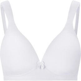 Naturana Damen T-Shirt-BH ohne B&uuml;gel, Wei&szlig;, Gr. 90C, B&uuml;gellose BHs, Material: Polyamid