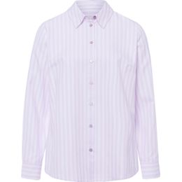 Heine Witt Damen Klassische Bluse mit Kellerfalte im R&uuml;cken, ros&eacute;-wei&szlig;-gestreift, Gr&ouml;&szlig;e 46