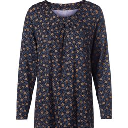 Heine Damen Tunikashirt, Blau, Gr. 48, Langarm-Shirts, Material: Viskose