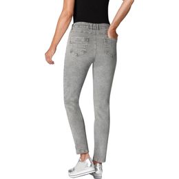 WITT Damen Stretch-Jeans mit Glitzersteinchen, grey-denim, Gr&ouml;&szlig;e 19