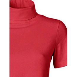 Heine Damen Rollkragenshirt, Rot, Gr. 42, T-Shirts, Material: Baumwolle