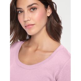 Heine Witt Damen Rundhalspullover aus Feinstrick, ros&eacute;, Gr&ouml;&szlig;e 42