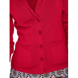 Heine Witt Damen Feinstrickjacke mit Reverskragen, rot, Gr&ouml;&szlig;e 46