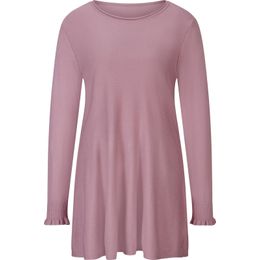 Heine Damen Longpullover, Lila, Gr. 40, Rundhals Pullover, Material: Viskose