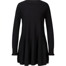 Heine Damen Longpullover, Schwarz, Gr. 42, Rundhals Pullover, Material: Viskose