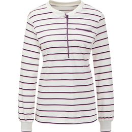 Ringella Damen Schlafanzug mit elastischen B&uuml;ndchen, lila-geringelt, Gr&ouml;&szlig;e 36/38