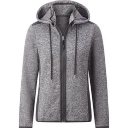 Heine Damen Strickfleecejacke, Grau, Gr. 48, Jacken, Material: Polyester
