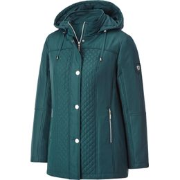WITT Damen Steppjacke mit abnehmbarer Kapuze, petrol, Gr&ouml;&szlig;e 20