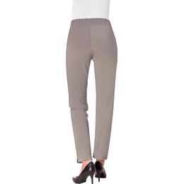 WITT Damen Jerseyhose mit Ziersteinchen an den Taschen, taupe, Gr&ouml;&szlig;e 54