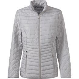 WITT Damen Steppjacke mit leichter Wattierung, hellgrau, Gr&ouml;&szlig;e 52