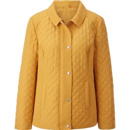 WITT Damen Steppjacke im Rauten-Dessin, ocker, Gr&ouml;&szlig;e 36