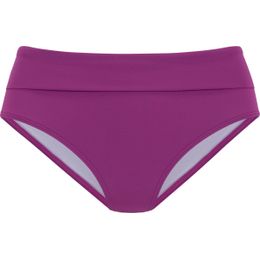 Lascana Damen Bikini-Slip, Lila, Gr. 34, Bikinihosen, Material: Polyamid