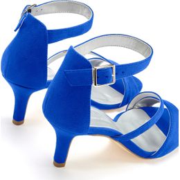 Lascana Damen Sandalette, Blau, Gr. 39, Sandalen & Sandaletten, Material: Textil