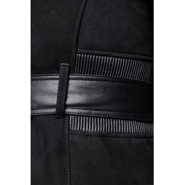 Mainpol Damen Lammfelljacke mit Fellbes&auml;tzen, schwarz, Gr&ouml;&szlig;e 38