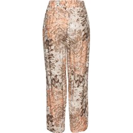Lascana Damen Palazzohose, apricot-taupe bedruckt, Gr&ouml;&szlig;e 44