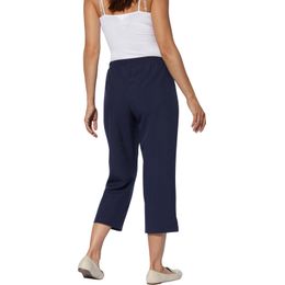 WITT Damen Caprihose mit Blumenstickerei am Beinabschluss, marine, Gr&ouml;&szlig;e 50