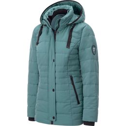 WITT Damen Steppjacke mit Ripsband-Verzierung, jade, Gr&ouml;&szlig;e 38