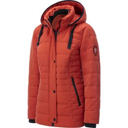 WITT Damen Steppjacke mit Ripsband-Verzierung, rostrot, Gr&ouml;&szlig;e 19