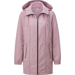 WITT Damen &Uuml;bergangsjacke mit abkn&ouml;pfbarer Kapuze, mauve, Gr&ouml;&szlig;e 52
